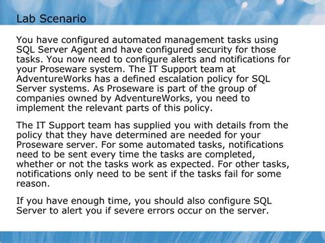 Ppt Module 15 Monitoring Sql Server 2008 R2 With Alerts And Notifications Powerpoint