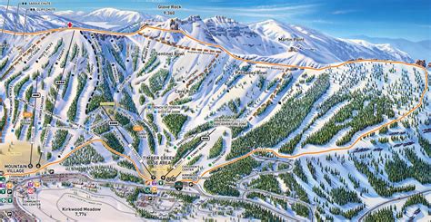 California Ski Maps Kirkwood Ski Resort Trail Map