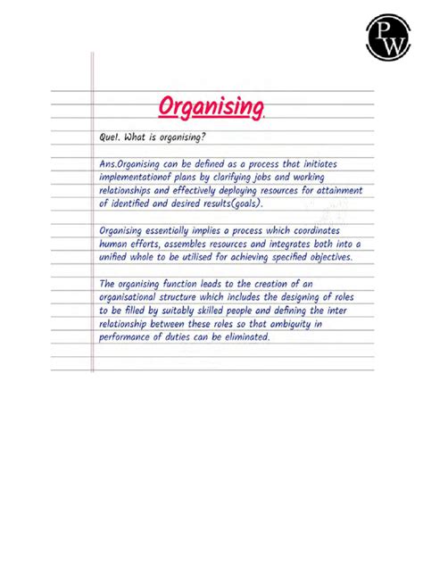 Organising Handwritten Notes Pdf