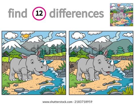 차이점을 찾습니다 아이들을 위한 교육 게임 스톡 벡터로열티 프리 2183718959 Shutterstock