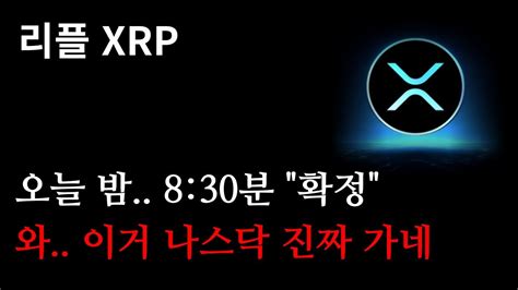 리플 Xrp 충격 이거 나스닥 진짜 가네요 확정 입니다 Youtube