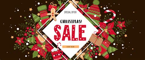 크리스마스 새 해 겨울 판매 배너입니다 포스터 배경 플라이어 초청장 겨울 요소와 템플릿 디자인 벡터 일러스트 Eps 10 12