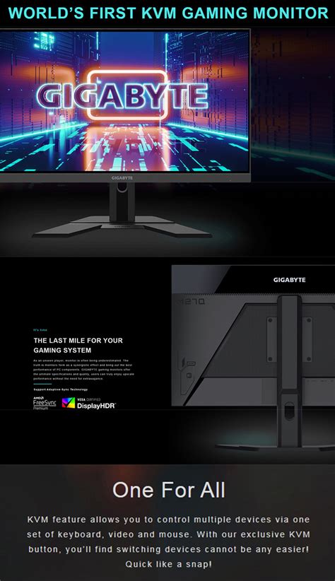 Gigabyte M27q 27 Qhd Superspeed Ips Kvm Gaming Monitor 165hz 1ms