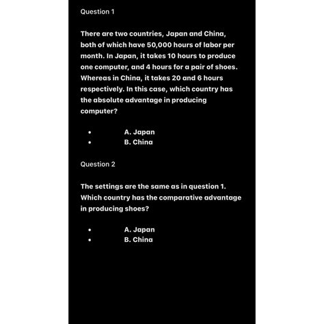 Solved Question 1there Are Two Countries Japan And