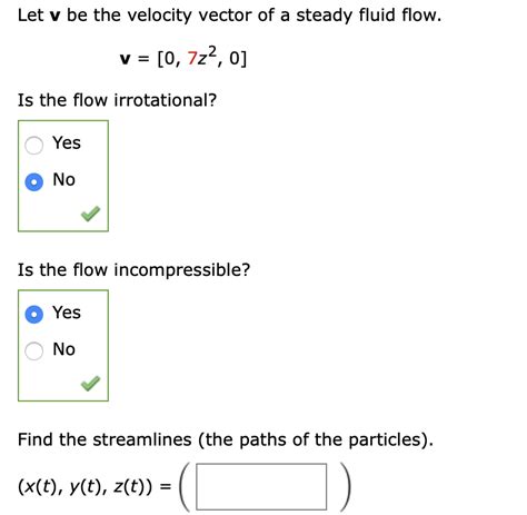 Solved Let V Be The Velocity Vector Of A Steady Fluid Flow Chegg