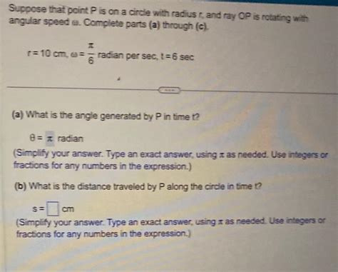 Solved Suppose That Point P Is On A Circle With Radius R And Chegg