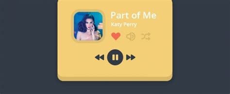Music Player Widget Design Shack