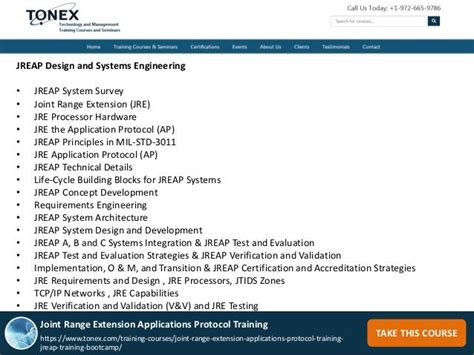 Joint Range Extension Applications Protocol Jreap Training