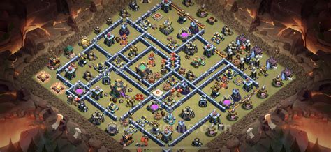 Best Anti 3 Stars War Base Th14 With Link Anti Everything Town Hall