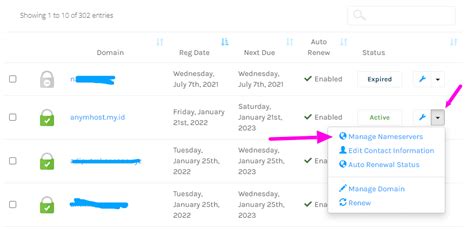 Cara Mengubah Nameserver Domain Anymhost