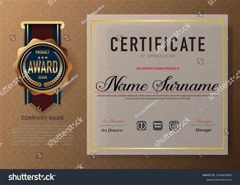 Certificate Template Luxury Diploma Stylevector Illustration Stock Illustration 2246828063