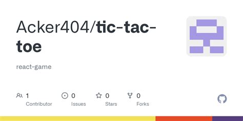 Github Acker Tic Tac Toe React Game
