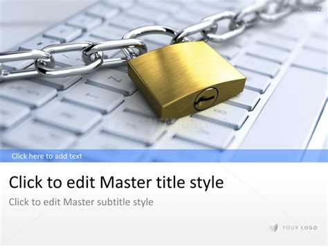 Keyboard With Lock Security PowerPoint Templates PresentationLoad