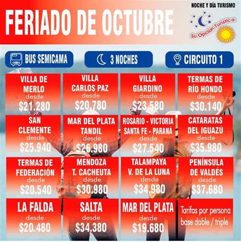 Viajes En Convivencia Feriado 12 De Octubre