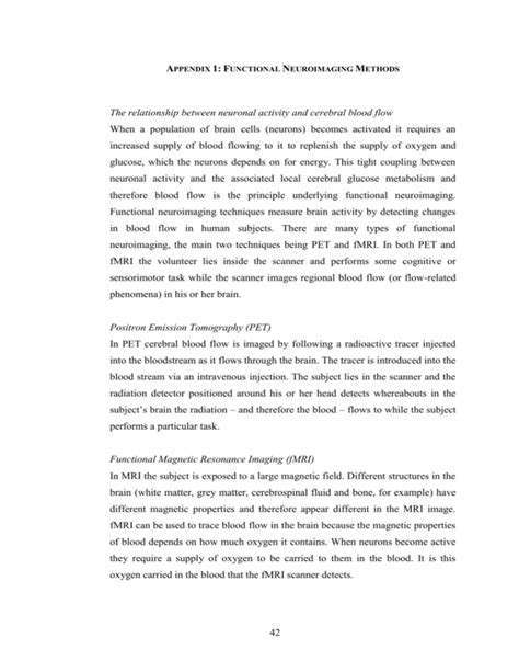 Appendix 1 Functional Neuroimaging Methods