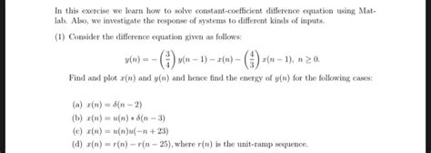 Solved In This Exercise We Learn How To Solve