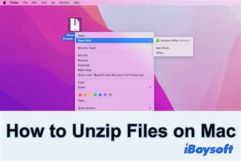 How To Unzip Files Or Open Zip Files On Mac For Free
