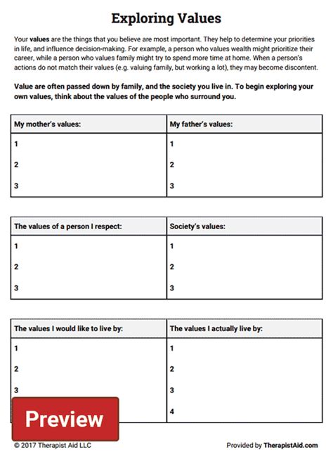 Clarifying Values Worksheet Math Worksheets Grade 3