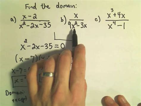 How To Find The Domains Of Rational Expressions In Algebra « Math