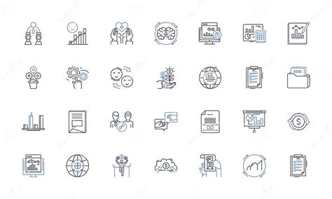 Portfolio Optimization Line Icons Collection Diversification Risk Asset Allocation Return
