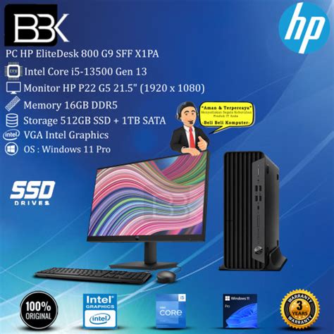 Jual Pc Hp Elitedesk G Sff X Pa I Gb Gb Ssd Tb W Pro Jakarta Pusat Beli