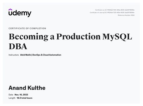 anand kulthe on linkedin udemy mysql mysqldba