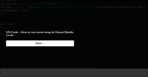 Vs Code How To Use Word Wrap In Visual Studio Code
