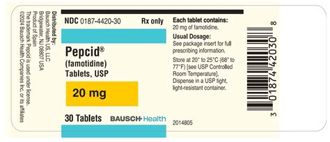 Pepcid Package Insert Prescribing Information Moa