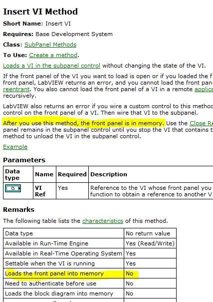 conditionally include front panel of a subvi in an exe ni community