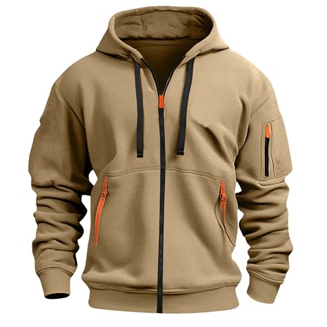 Dovford Tactical Hoodies For Men Full Zip Pullover Vintage Workout