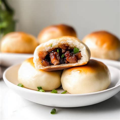 Baked Manapua Soft Hawaiian Buns With Savory Pork Filling