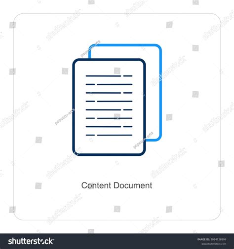 Content Document Icon Concept Stock Vector Royalty Free 2094728809 Shutterstock
