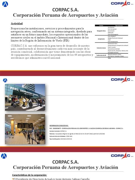 Corpac Sa Descargar Gratis Pdf Aeropuerto Perú