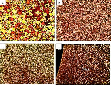 Microscopic Images Showing Grain Sizes Of A Base Material B After