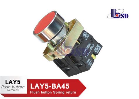 Red Color Push Button Switch Spring Return Flat Button Lay5（xb2） Ba45
