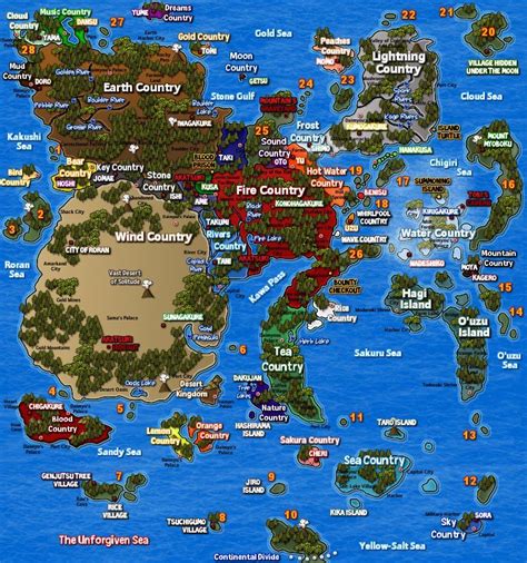 Naruto Universe Map Naruto World Map Naruto Powers Susanoo Naruto