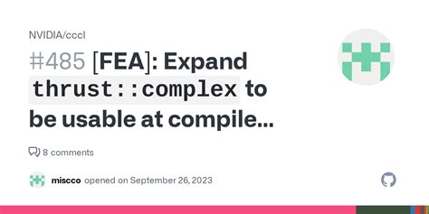 Fea Expand Thrust Complex To Be Usable At Compile Time Issue Nvidia Cccl Github