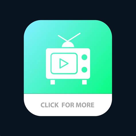 Tv Television Play Video Mobile App Button Android And Ios Glyph