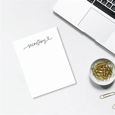 Secretary Love Script Notepad Play Therapy Creative