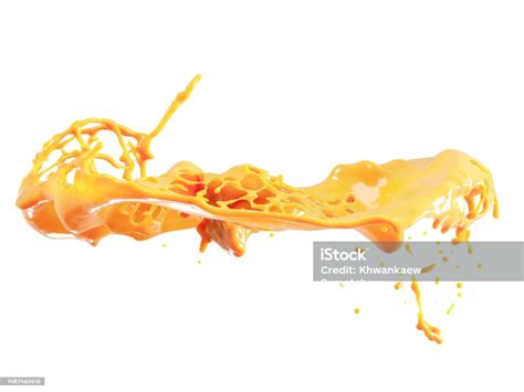 근접 촬영 오렌지 주스 스플래시는 흰색 배경에 분리되어 있습니다 3d 렌더링 클리핑 부분 0명에 대한 스톡 사진 및 기타 이미지 Istock
