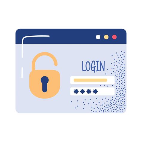 Login Template With Padlock Vector Art At Vecteezy