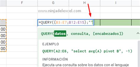 Como Usar Función QUERY en Google Sheets Ninja del Excel