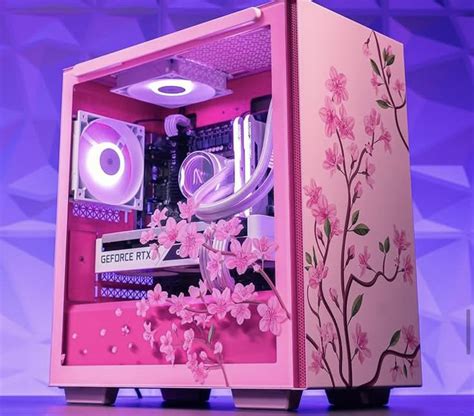 Pink Gamer Setup With Custom PC Case