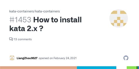 How To Install Kata X Issue Kata Containers Kata Containers GitHub