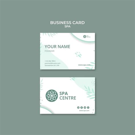 Massage Card Visit Psd 10000 High Quality Free Psd Templates For