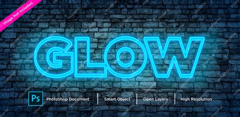 Premium Psd Glow Text Effect Design