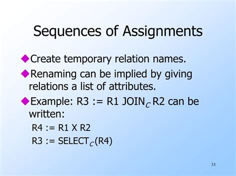 PPT Relational Algebra Unary And Binary Operators Lecture 2