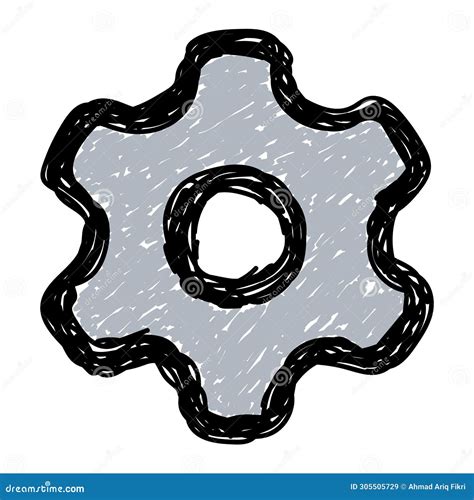 Setting Icon User Interface Concept Setting Doodle Hand Drawn Icon