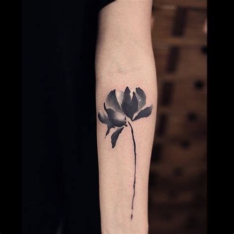 30 Beautiful Black And White Flower Tattoo Designs For Women