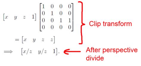 projecting a 3d point into the 2d space of the screen video james